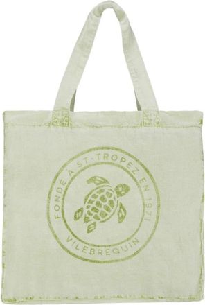 Vilebrequin unisex, Sacs, Vert, Taille: ONE Size Babel Linen Beach Bag