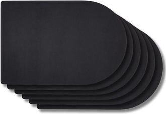 Jay Hill Tischsets Leder - Schwarz - Bread - 44 x 30 cm - 6 Stück