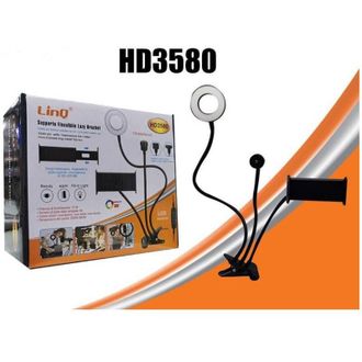 Trade Shop Support De Clip Pour Smartphone Pour Bureau Annulaire Flexible &agrave; Led Hd3580