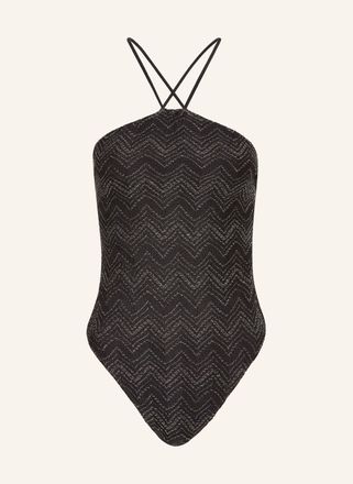 Missoni Neckholder-Badeanzug Mit Glitzergarn schwarz
