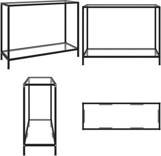 vidaXL Konsolentisch Transparent 100x35x75 cm Hartglas - Konsolentisch - Wohnzimmer Dekoration - Sideboard - Nachttisch - Transparenter Tisch - Home & Living