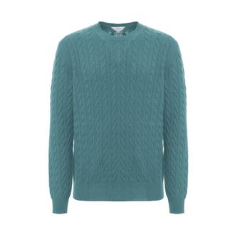 Malo Homme, Pulls, Bleu, Taille: 2XL SweaT-shirt en maille torsad&eacute;e &agrave; col rond
