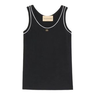 Valentino Jersey Top - - Tops - Damen - Schwarzk - S