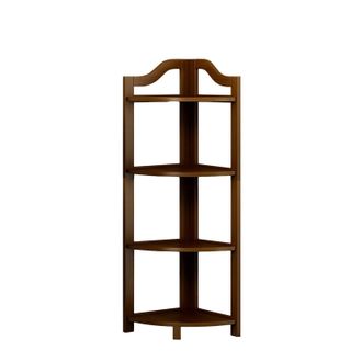 Generic Eck-B&uuml;cherregal mit 3-6 Ebenen, B&uuml;cherregal aus Holz, kleines und schmales B&uuml;cherregal, geeignet for die Aufbewahrung von B&uuml;chern, Fotoalben und Dekor