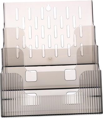 Cabilock Transparentes Prospekthalter Wandmontage aus Stabilem Klarer Broschürenständer für Dokumente Flyer Magazine Praktischer und Dekorativer Organizer für 