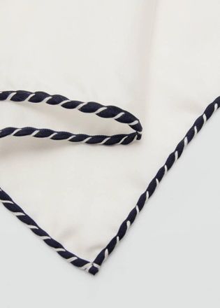 Mango Foulard 100 % soie blanc - Homme - Taille unique - MANGO MAN