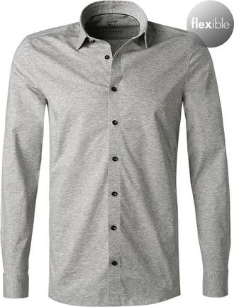 Olymp Herren Hemden grau Jersey