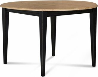 Hellin Table ronde extensible bois D105 avec 1 allonge et pieds fuseau - VICTORIA