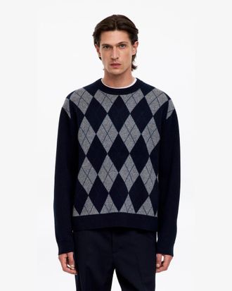 Arket Argyle-Pullover -Blau