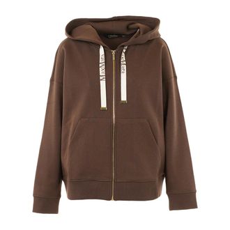 Max Mara Femme, Sweatshirts et sweats &agrave; capuche, Brun, Taille: 42 FR Jour Sweat zipp&eacute;