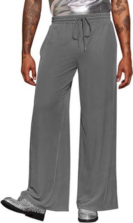 Generic Pantalon ample en velours c&ocirc;tel&eacute; pour homme - Coupe ample - Jambe large - Pantalon d&eacute;contract&eacute; - Pantalon de jogging &agrave; jambe droite - Pantalon r&eacute;tro a
