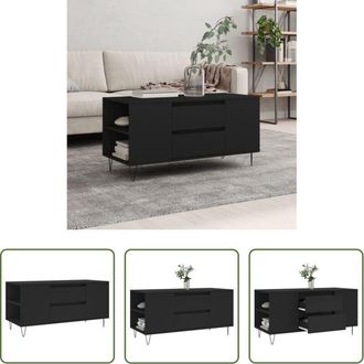 vidaXL vidaXL Stauraum - Couchtisch Schwarz 102x44,5x50 cm Holzwerkstoff