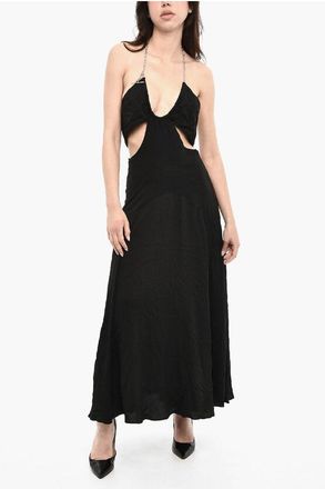 Dsquared2 Flared Maxi Dress with Chain size 38