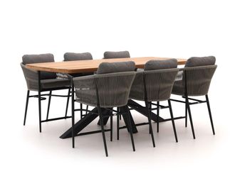 Bellagio la vita attrattiva Bellagio Mineo/Induno dänisch oval 220 cm High Dining Gartenmöbel-Set 7-teilig