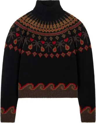 Alanui Pull Col Rond - Noir