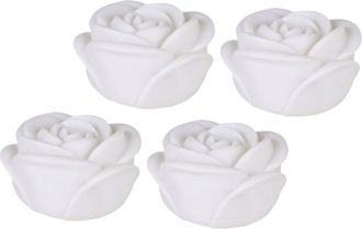 OSALADI 4st&uuml;cke Rosenlicht Wei&szlig; Led-rosenlicht Kreativ Party-accessoire Romantische Kerzenlampe Rosenlicht Dekoriert Led-leuchte F&uuml;r Tisch Und Fensterbrett