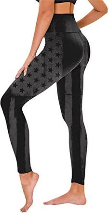 Generic Legging de sport 2026 pour femme, jour de lind&eacute;pendance, pantalon taille haute pour yoga, course &agrave; pied, pilates, fitness, gris, XXL