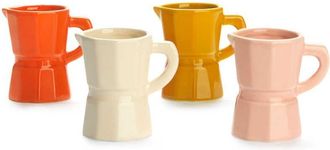 Balvi Espressotassen-Set Moka Tassen-Set in Form Einer italienischen Kaffeekanne Keramik
