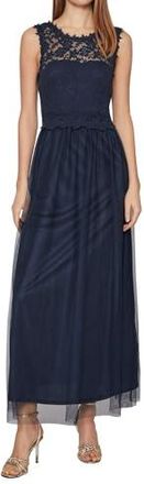 Vila Vila Robe maxi VILYNNEA pour femme en dentelle, Total Eclipse 1, 38