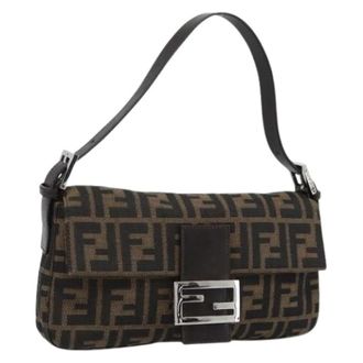 Fendi Pre-owned Zucca Canvas Schultertasche - - Pre-owned - Damen - Schwarzk - ONE SIZE
