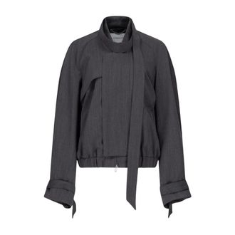 Victoria Beckham Scarf Bomberjacke - - Jackets - Damen - Grau - M