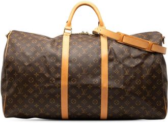 Louis Vuitton Weekender - Monogram Keepall Bandouliere 60 - Gr. unisize - in Braun - f&uuml;r Damen