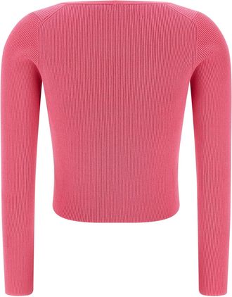 Versace Safety Pin-Fastened Cardigan - Pink