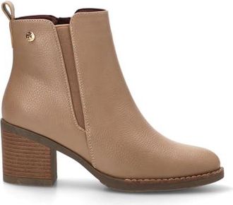 &Eacute;tika Bottines &agrave; plateforme et talon haut pour femme, bottine &agrave; bout carr&eacute; style chaussette avec talon large de 6,5 cm, mod&egrave;le 11051, beige, 40 EU