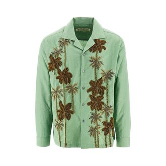 Baziszt Palm Tree embroidered shirt Man M