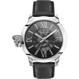 Thomas Sabo Thomas Sabo Herren Armbanduhr Rebel With Karma 46 mm Armband Leder Wa0295-218-203-46 MM - - Accessories - Herren - Schwarzk - ONE SIZE