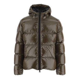 Herno Gesteppte Nylon-Daunenjacke mit Kapuze - - Jackets - Herren - Gr&uuml;n - XL