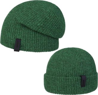 Barts Rhodoz 2-Way Beanie Strickm&uuml;tze Umschlagm&uuml;tze Winterm&uuml;tze Damen/Herren - Winter Herbst-Winter - One Size gr&uuml;n