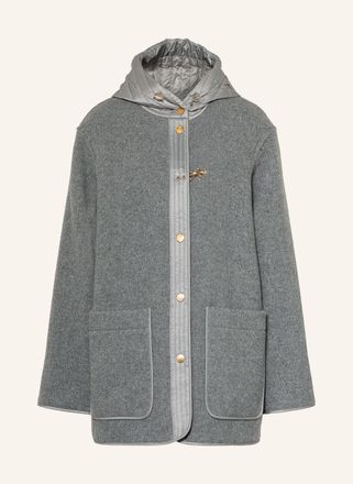 Fay Jacke Im Materialmix grau