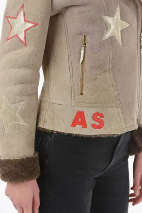 HISTORY REPEATS Embroidered Shearling Jacket History Repeats