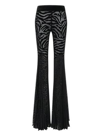 Roberto Cavalli pantalon &eacute;vas&eacute; &agrave; imprim&eacute; Ray of Gold - Noir