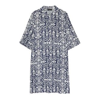 Fiorella Rubino Femme, Robes, Bleu, Taille: 56 FR Robe chemise en viscose avec imprim&eacute;