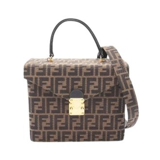 Fendi Pre-owned Zucca Canvas Leather Handbag - - Pre-owned - Damen - Braun - ONE SIZE