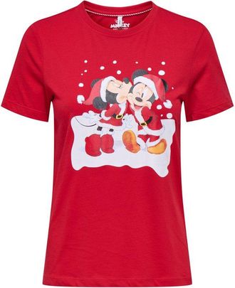Only Kurzarmshirt ONLMICKEY LIFE REG S/S TOP BOX XMAS JRS
