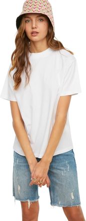 Trendyol Trendyol Damen Trendyol steile Kragen grundlegend gestricktes T-Shirt T-Shirt, White, XL