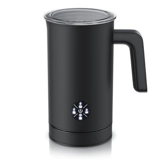 Arendo Milchaufsch&auml;umer elektrisch 4 in 1 - Doppelwandgeh&auml;use - 4 Programme - heiss und kalt aufsch&auml;umen - cremiger fester Schaum - 150-300 ml - Antihaftbesc