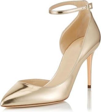 Generic Escarpins à Talons Aiguilles et Brides pour Femmes, Chaussures à Bout Pointu et fermées élégantes ajourées sur Le côté pour Les fêtes dété Les bals Fi