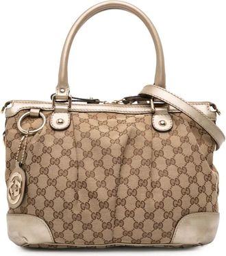Gucci sac à main Sukey en toile GG (2016-2025) - Marron