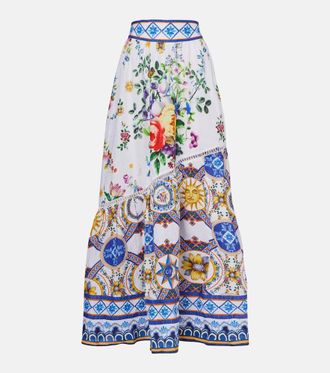 Camilla Jupe longue Tiles Darls en lin