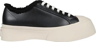 Marni Low-Top Sneaker - Pablo Lace Up Shearling Sneakers Black - Gr. 38 (EU) - in Schwarz - für Damen