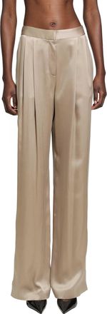 Tom Ford Silk Satin Double Pleat Pants