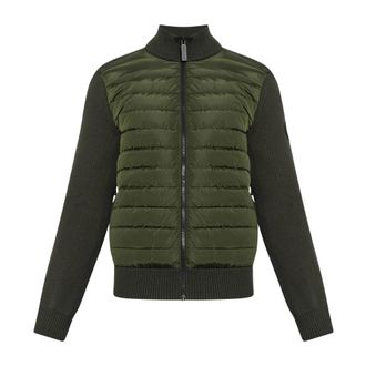 Canada Goose Hybridge Cardigan mit gesteppter Vorderseite - - Knitwear - Herren - Gr&uuml;n - S