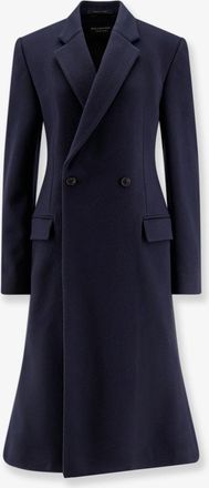Balenciaga Godet Midi double-breasted wool coat - BALENCIAGA - gender_Woman