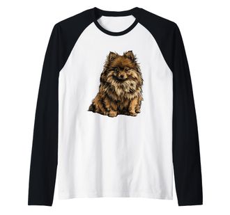 Whyitsme Design Schokoladen-Zwergspitz-Illustration Raglan