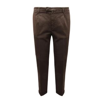 BRIGLIA 1949 Einfache Hose mit Falten und Umschl&auml;gen - - Trousers - Herren - Braun - 2XL