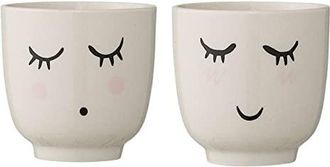 Bloomingville Tasses Smilla, Blanc, 2 pi&egrave;ces